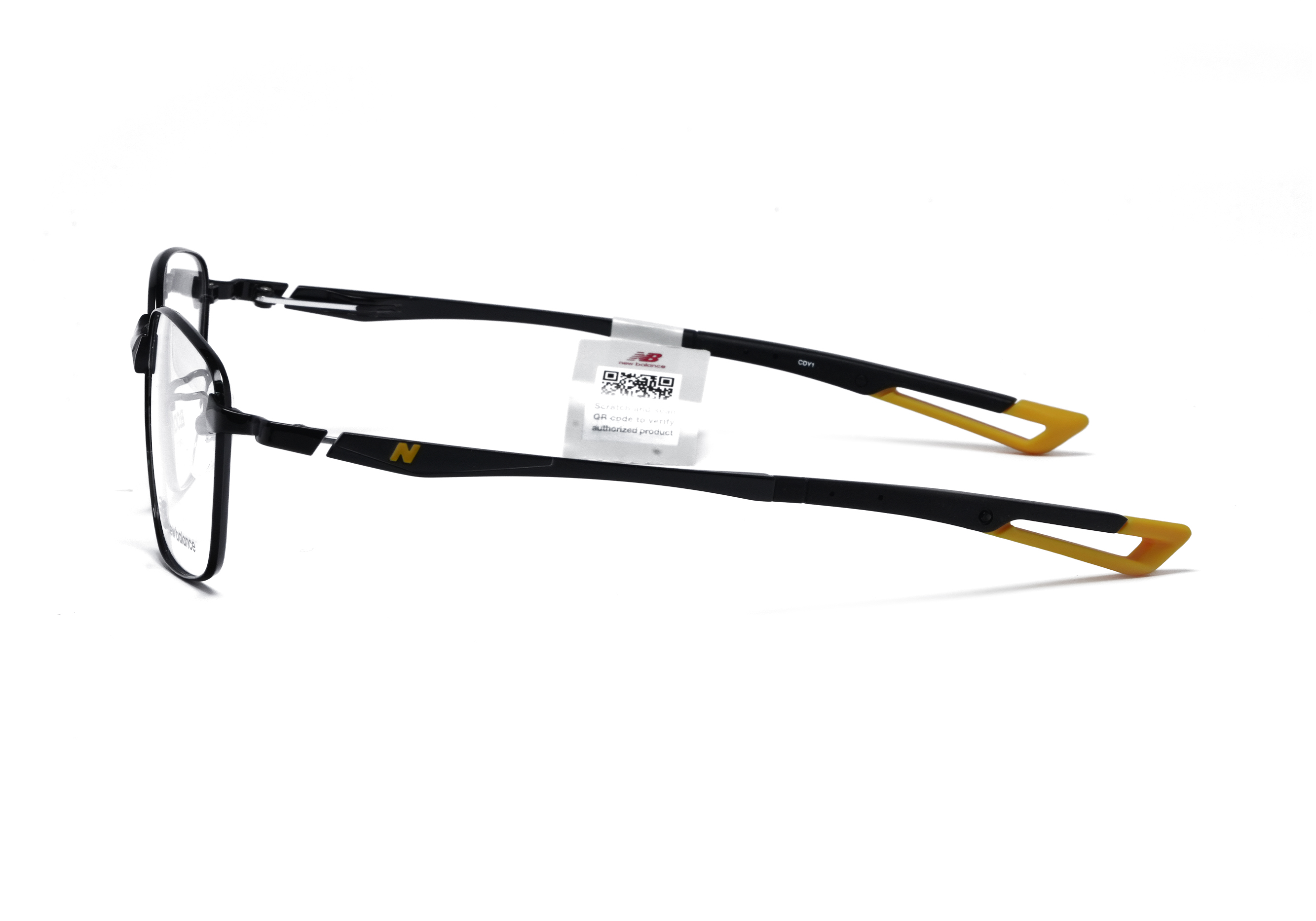 Optik Tunggal - NEW BALANCE ; NB07055 (E-LOCK) ; C01 (BLACK-YELLOW) - 55